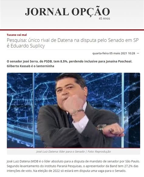 Jornal Opção Divulga Pesquisa Realizado Pela Paraná Pesquisas Paraná