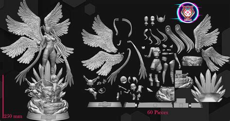 Angewomon Digimon Figurines 3d Model 3d Printable Cgtrader