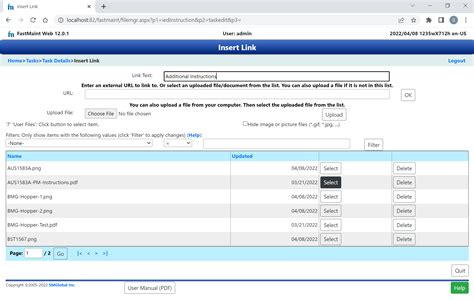 Screen Reference Insert Link