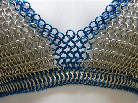 Chainmail Bikini Top With Border Accent Color Etsy