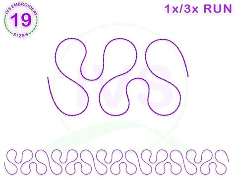 Loop Pattern Border Quilting Embroidery Design Loop Quilting Block