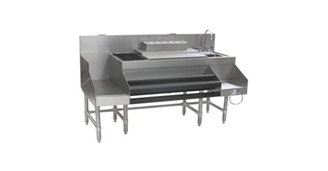 Commercial Stainless Steel Cocktail Station With Backsplash