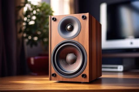 Premium Photo Home Entertainment Wooden Bookshelf Speaker Room Speaker