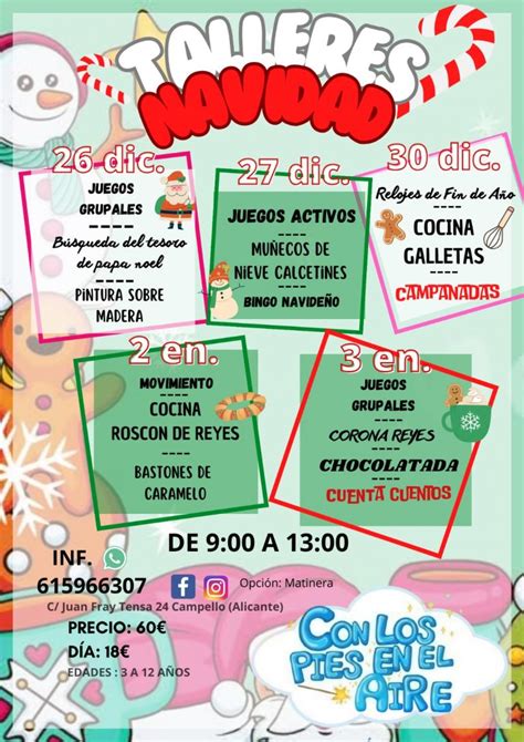 Talleres de Navidad (Con los Pies en el Aire) - AMPA CEIP Rafael Altamira de El Campello (Alicante)