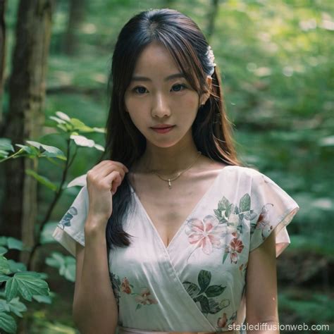 Beautiful Japanese Female 4k In Diffuse Light Condition Face In Font Of