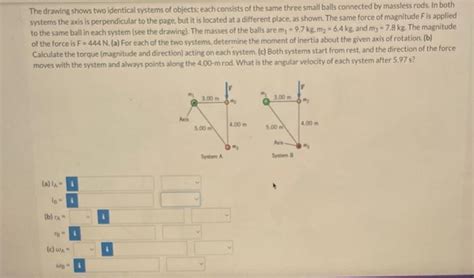 Solved The Drowing Shows Two Identical Systems Of Objects