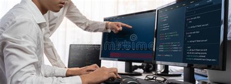 Programmer And Software Engineer Working In Tech Develop Company