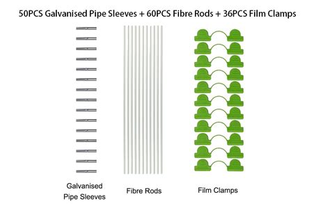 Pcs Greenhouse Hoops For Raised Beds In Detachable Fiberglass