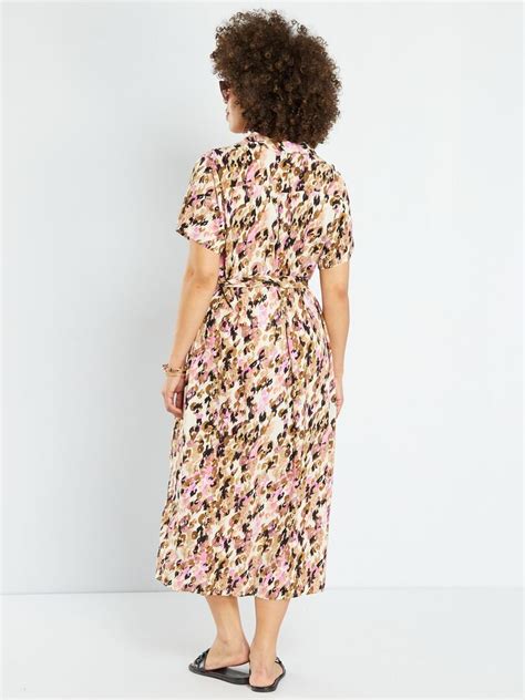 Robe Chemise Longue Vero Moda Curve Rose Kiabi