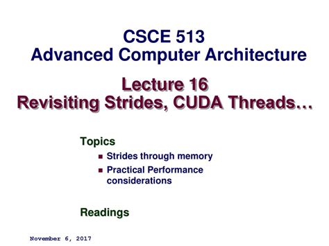 lecture 16 revisiting strides cuda threads… ppt download