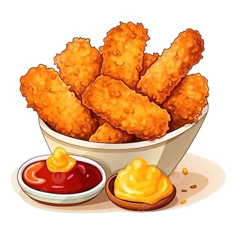 Nugget Fast Food Cartoon Barbecue Pork Grilled Png