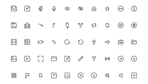 ui ux icon set web and mobile user interface icon set collection