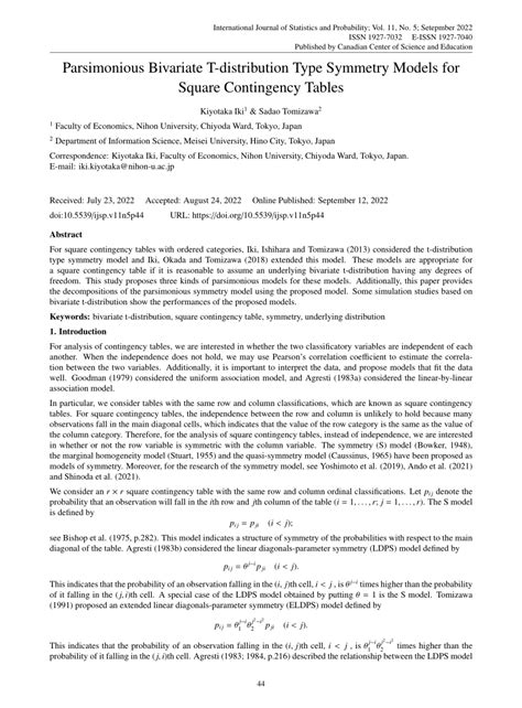 Pdf Parsimonious Bivariate T Distribution Type Symmetry Models For
