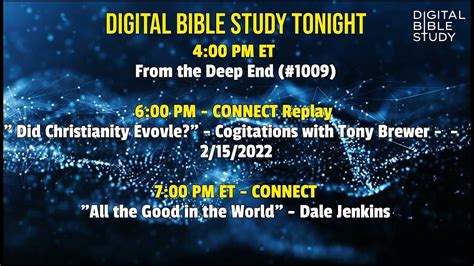 Digital Bible Study Tonight 1 17 2023 One News Page VIDEO