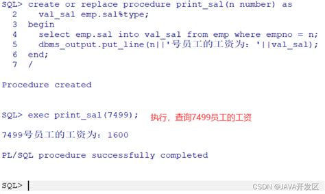 oracle练习题（九） 创建一个存储过程 以员工号为参数 修改该员工的工资。若该员工属于10号部门 则 csdn博客