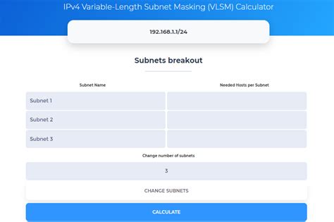 Quick Vlsm Calculator Online Ipv4 Subnetting Tool