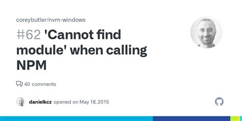 cannot find module when calling npm · issue 62 · coreybutler nvm