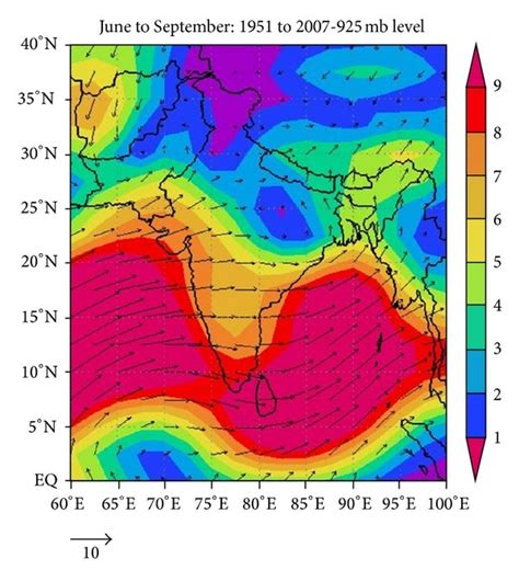 Ncepncar Reanalysis Mean Vector Wind Composite At 925 Mb Level For