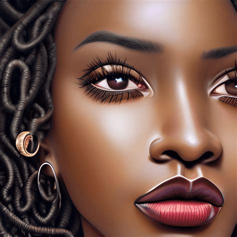 Hyperrealism Dark Skinned Beauty Graphic · Creative Fabrica