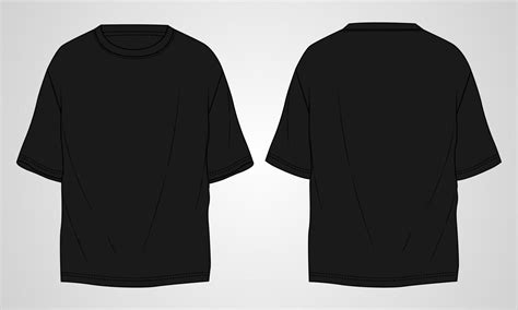 Long Sleeve T Shirt Technical Fashion Flat Sketch Vector Illustration