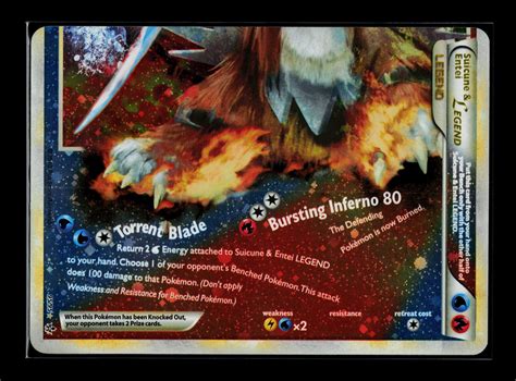 Pokemon Card Suicune And Entei Legend Bottom Unleashed 9595 Ultra