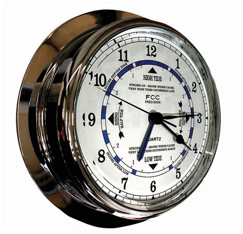 Chrome Time And Tide Clock Fcc Precision