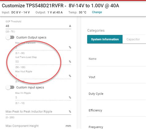 WEBENCH Tools TPS D TPS D With Input V Output V With Current A Power