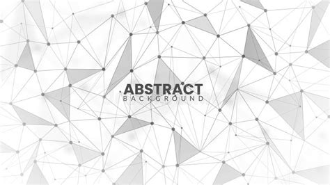 Abstract Polygonal Mesh On A White Background Digital Data Science Wallpaper Plexus Lines And