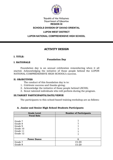 Activity Design Docx