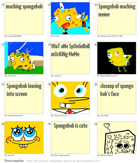 Mocking Spongebob Drawception