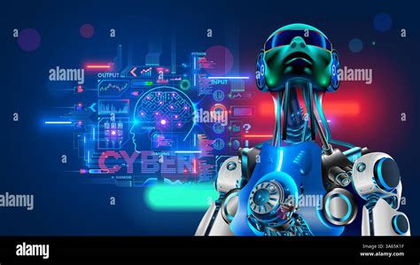 Ai Or Artificial Intelligence With The Computer Brain As A Neural Network Programming And Deep