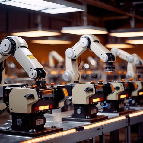 Robotic Automatic Servo Arms For Automated Assembly Line In Factory
