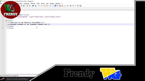 Tutorial Menghubungkan Html Dengan Css Youtube