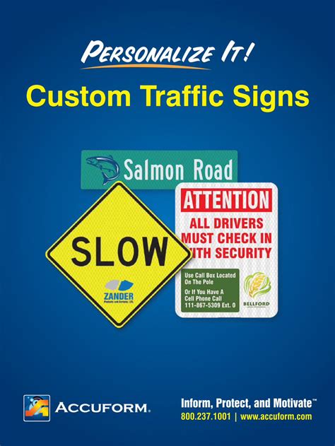 Pdf Custom Traffic Signs Accuformcustom Traffic Signs 800 237 1001
