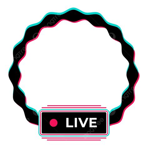 Circle Frame Live Tiktok Vector Live Circle Treaming