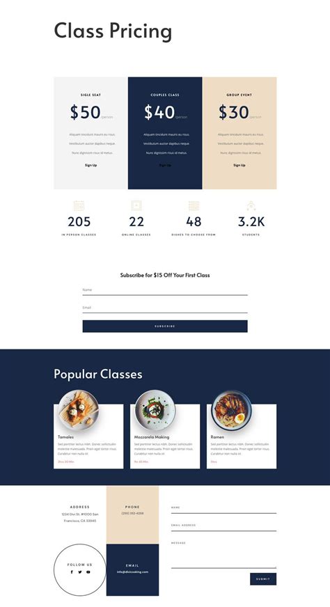 Get A Free Cooking School Layout Pack For Divi