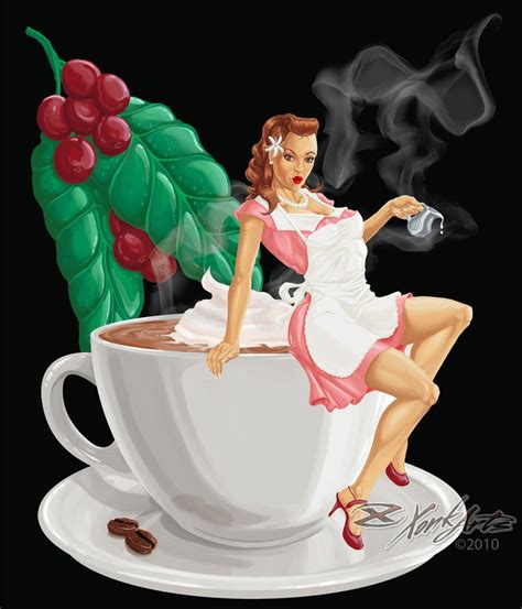 Coffee Pin Up By ~xonkarts On Deviantart Coffee Pins Coffee Artwork
