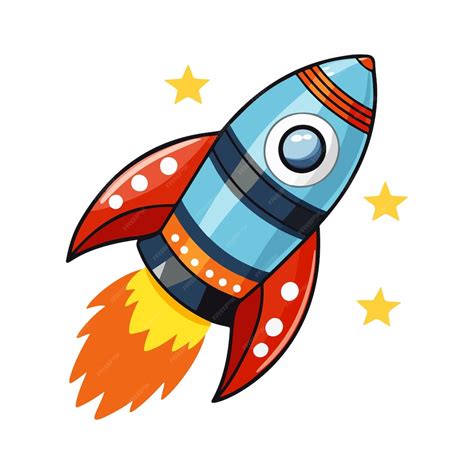 Premium Vector Rocket Vector Illustration Cute Style
