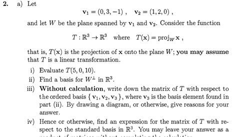 Solved A Let V V And Let W Be Chegg Com
