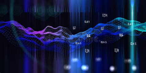 Big Data Abstract Background With Triangles Wireframe Algorithm