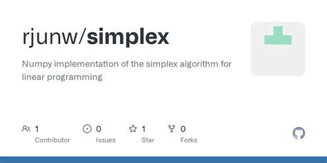 Github Rjunwsimplex Numpy Implementation Of The Simplex Algorithm