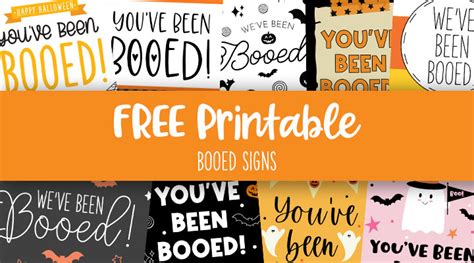 Booed Signs 25 Free Youve And Weve Been Booed Printables Printabulls