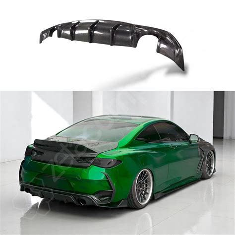 Carbon Fiber Oe Style Rear Diffuser For Infiniti Q60 Zetacomposites