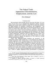 Fulltext Pdf The Naked Truth Appearance Discrimination Employment