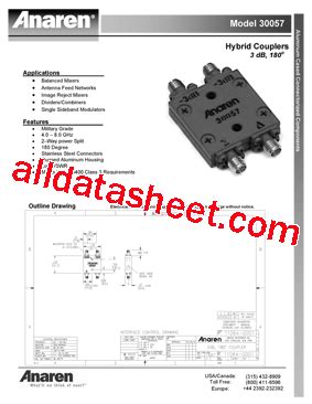 30057 Datasheet(PDF) - Anaren Microwave