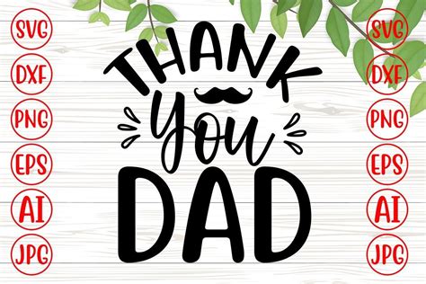 Thank You Dad Svg Graphic By Graphicbd · Creative Fabrica