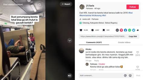 Video Viral Di TikTok Pria Keluhkan Kondisi KA Lokal Yang Berisik Disebut Seperti Tahun