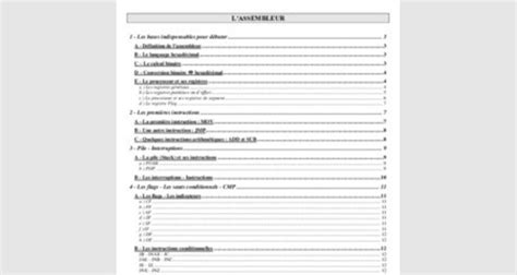 Cours De Lassembleur Du Enjeux Et Pratique
