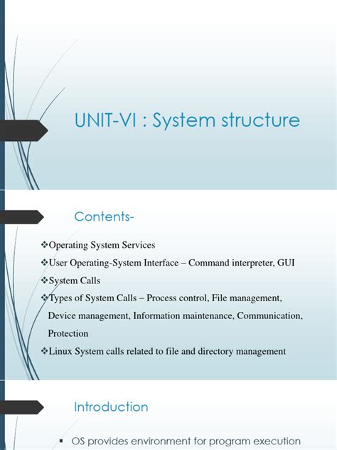 Unit Vi System Structure Pdf Operating System Graphical User