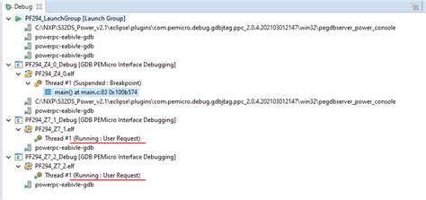 Solved My Multicore Project On S32r294 Could Not Suspend At The Main